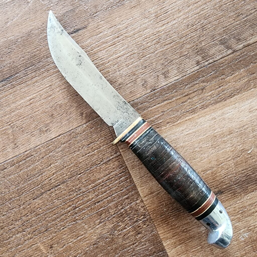 Western USA Official Boy Scout Knife in Stacked Leather For Sale - TSA ...