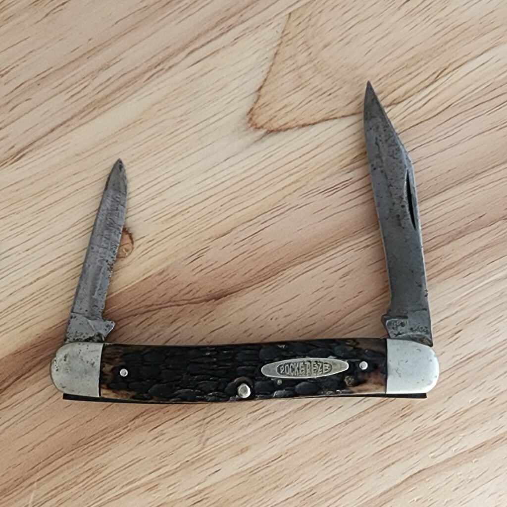 Robeson Pocketeze Antique Folding Knife #623875 in Beautiful Brown ...