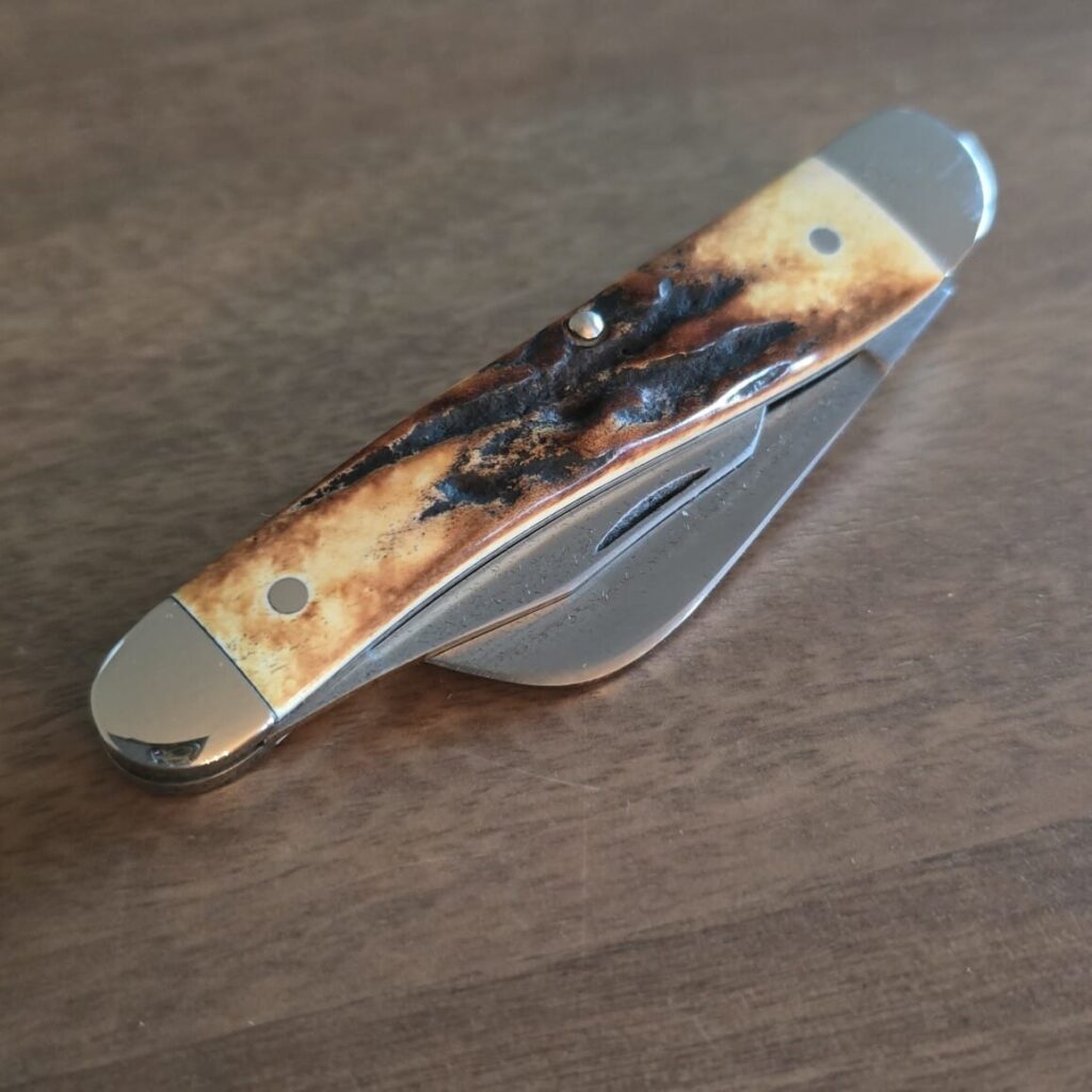 Titusville Cutlery Rooster Comb Genuine Burnt Stag Bolstered Pattern 1 ...