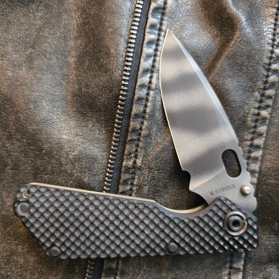 Strider SNG-Gray Gunner Grip Tiger Stripe CPM 154 For Sale - TSA Knives