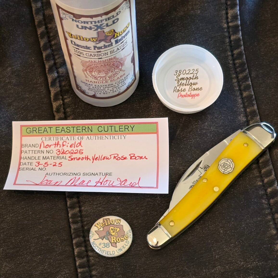 Great Eastern Cutlery #380225 Smooth Yellow Rose Bone PROTOTYPE For ...