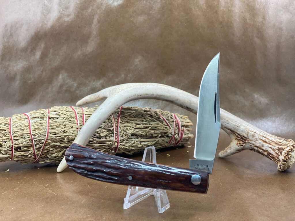 J.H. Loyd St. Louis#52100 Trapper in Stag USED For Sale - TSA Knives