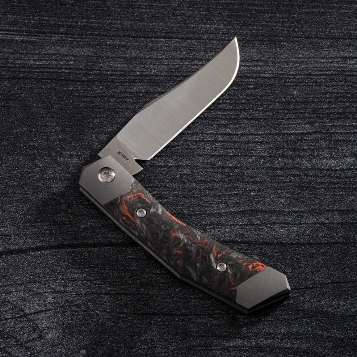 MINI CYBORG JACK - FAT CARBON DARK MATTER ORANGE For Sale - TSA Knives