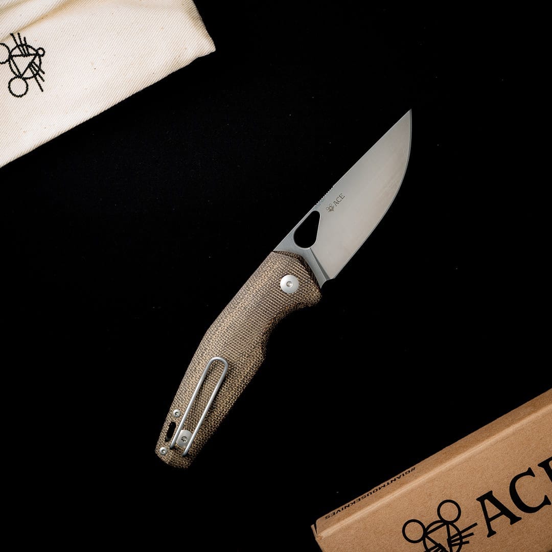 GiantMouse ACE Nimbus V2 - Green Canvas Micarta Discounted "Rescue ...