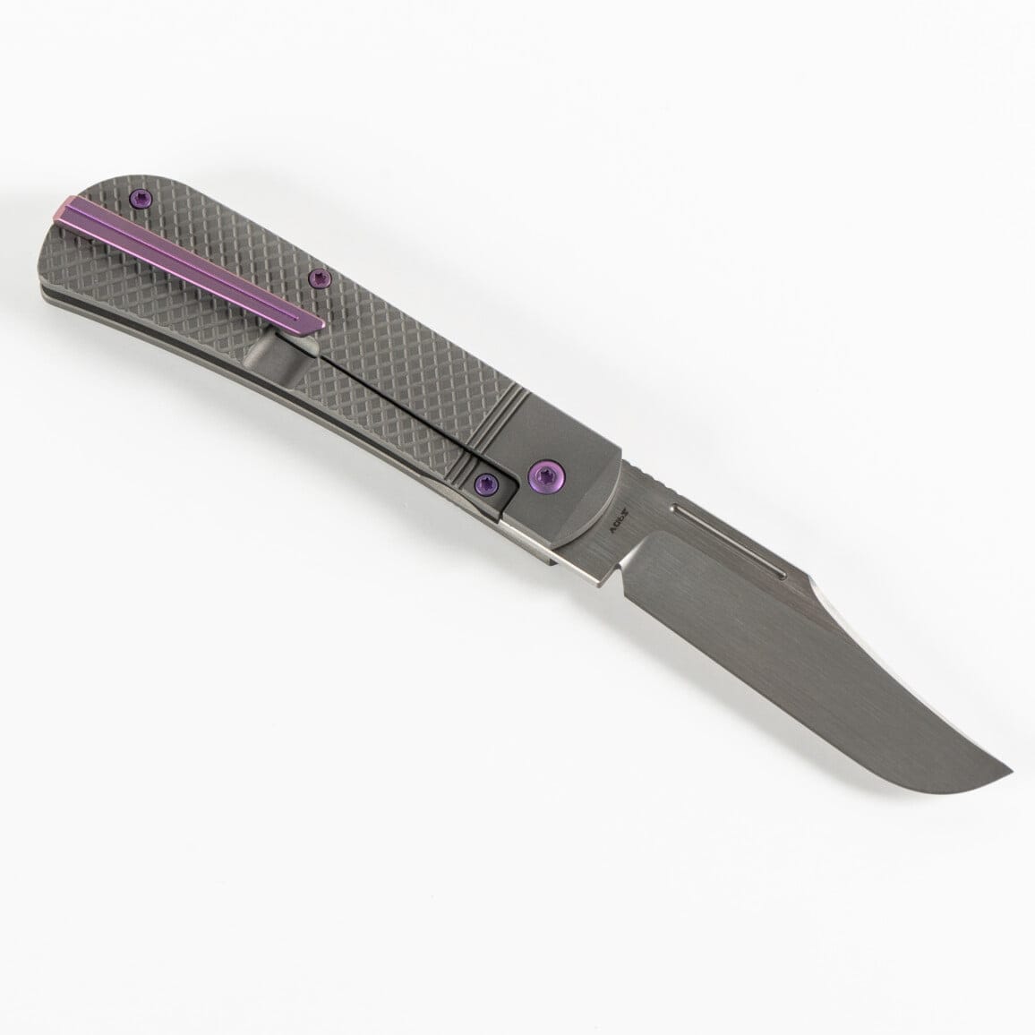 THE BENNY - TITANIUM CROSS HATCH HAND SATIN For Sale - TSA Knives