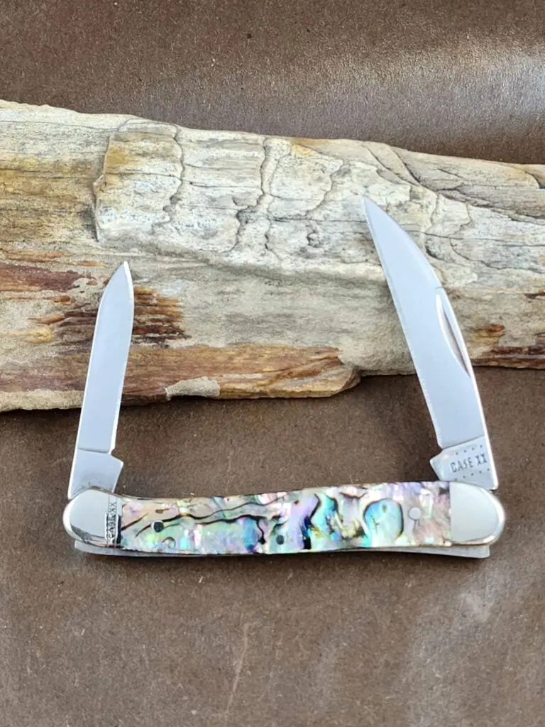 Case XX Genuine Abalone Mini Copperhead Stainless Pocket Knife For Sale ...