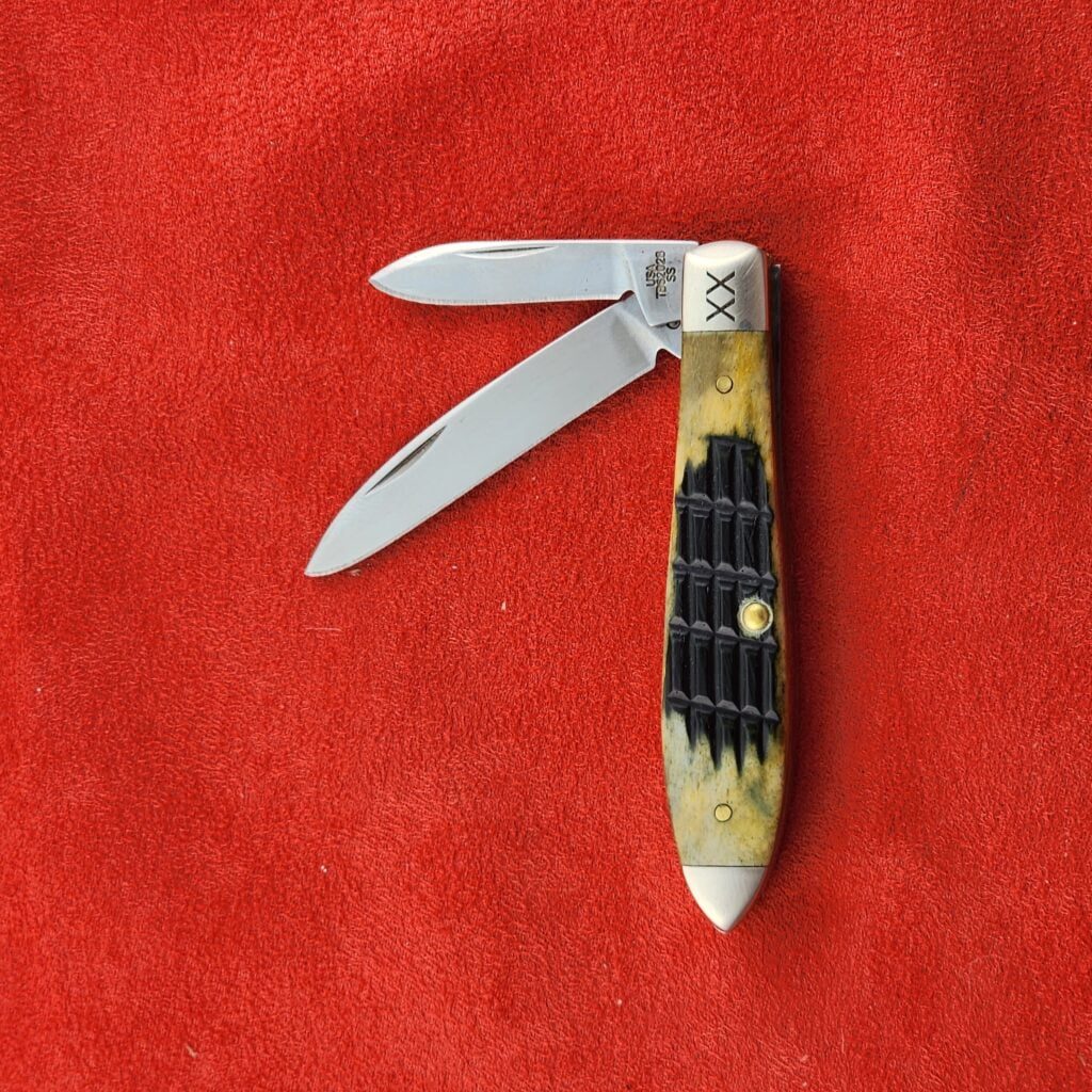 Case Olive Green Bone Fence Row Jig Tear Drop 16021 For Sale - TSA Knives