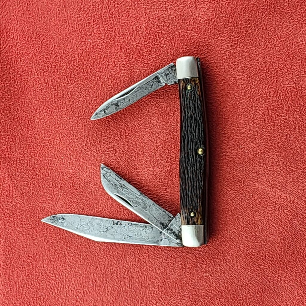 Queen Small Stockman Brown Jigged Bone USED For Sale - TSA Knives