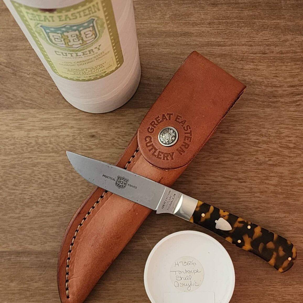 Great Eastern Cutlery #H73216 Tortoise Shell Acrylic Hunter with ...