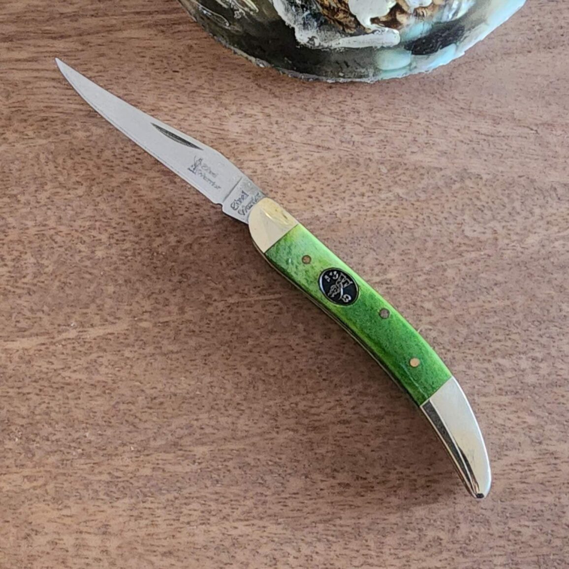 Frost Cutlery Tiny Toothpick Green Smooth Bone For Sale - TSA Knives