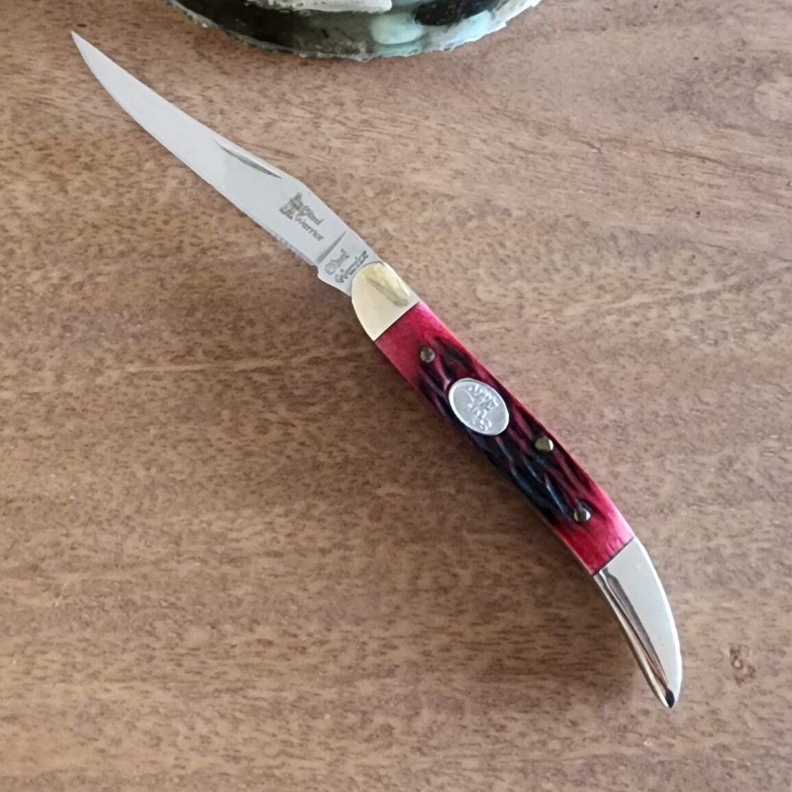 Frost Cutlery Tiny Toothpick Red Jigged Bone9 For Sale - TSA Knives