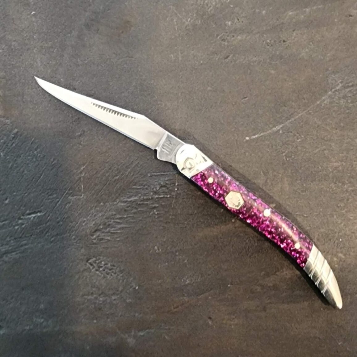 Frost Cutlery Tiny Toothpick Purple Glitter For Sale - TSA Knives