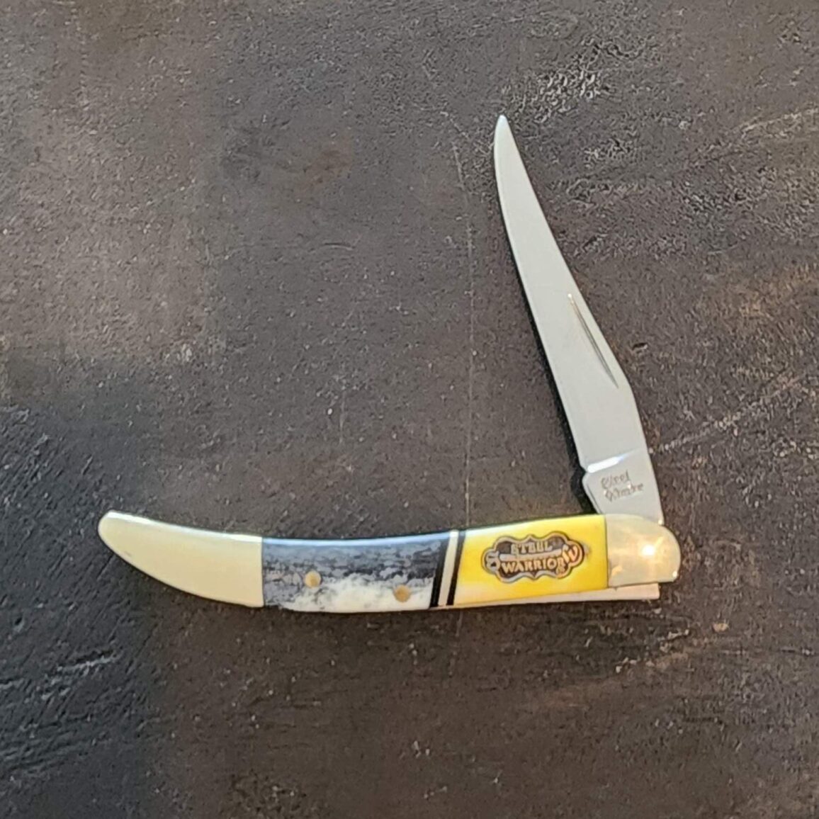 Frost Cutlery Tiny Toothpick Black and Yellow Bone For Sale - TSA Knives