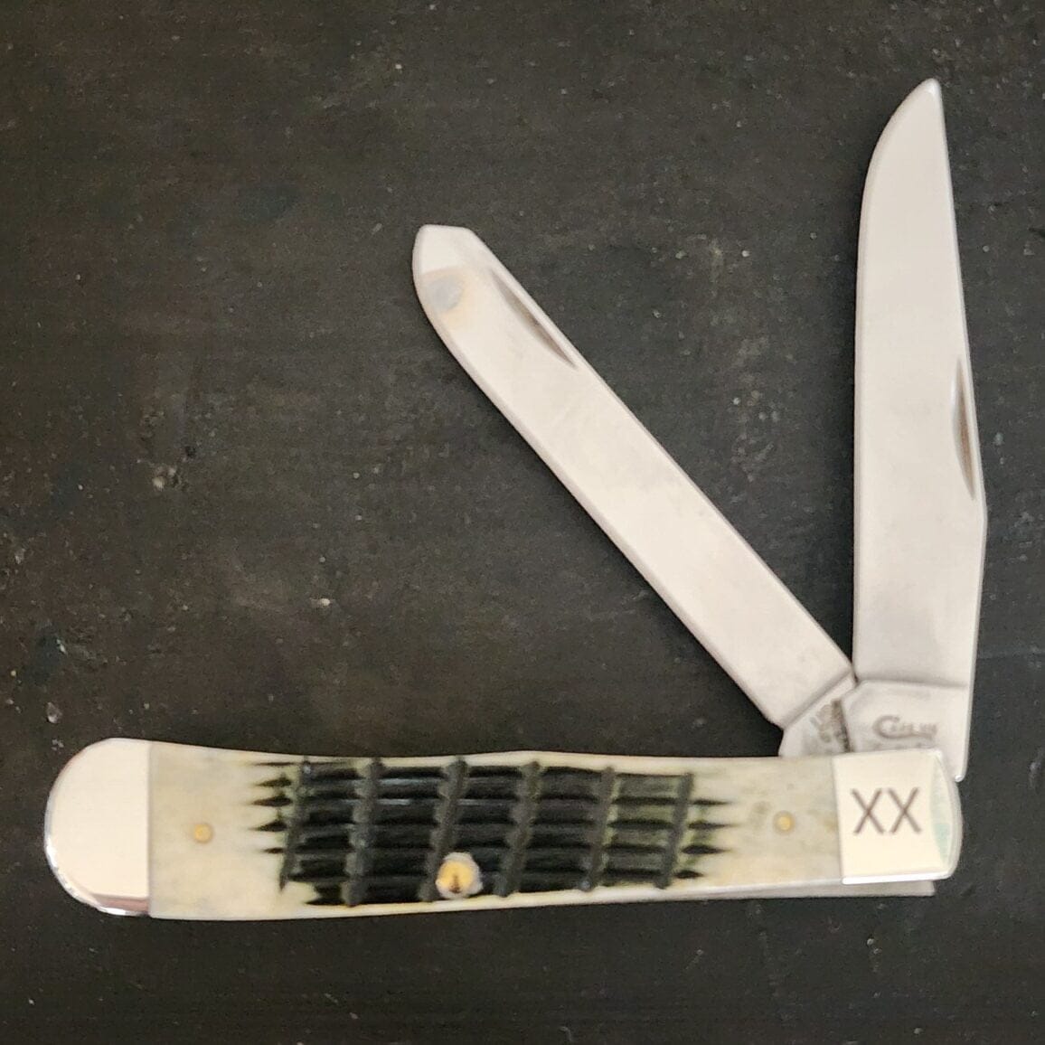 Case XX USA 6254 SS Olive Green Bone Fence Row Trapper For Sale - TSA ...