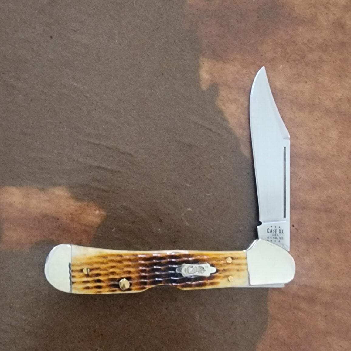 Case XX USA 61749L SS Antique Bone Rogers Corn Cob Jig Mini Copper Lock ...