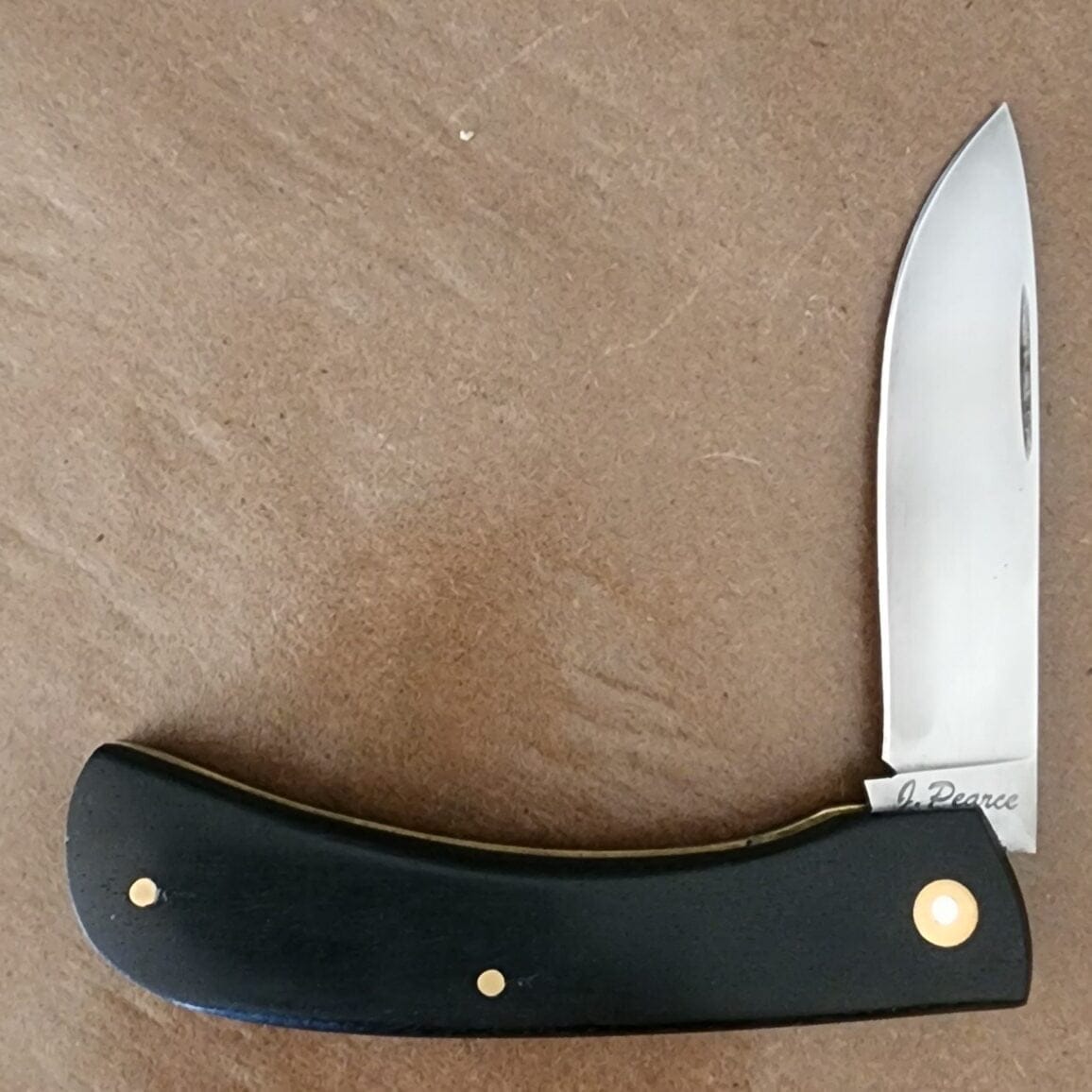 Jeff Pearce Custom Sodbuster in Ebony Wood With Strong Patina For Sale ...
