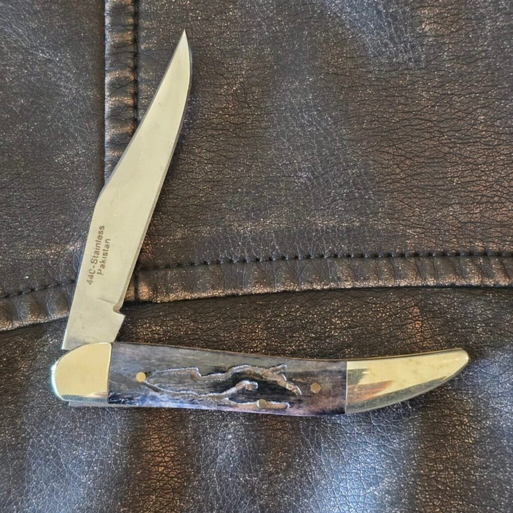 Frost Cutlery Medium Toothpick in Purple Jigged Bone For Sale - TSA Knives
