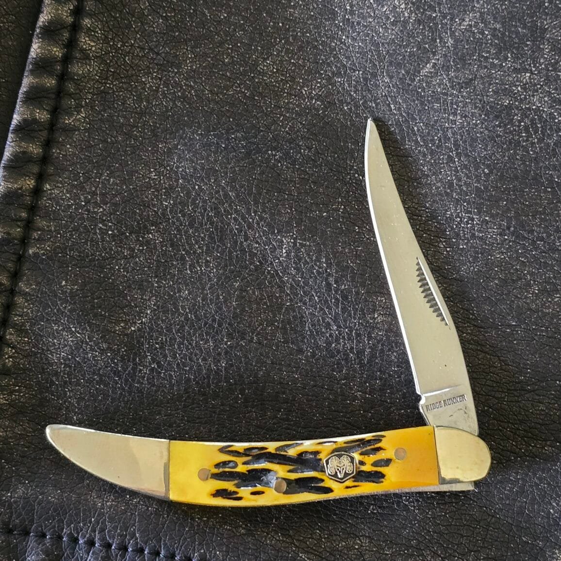 Frost Cutlery Small Toothpick in Yellow Jigged Bone For Sale - TSA Knives
