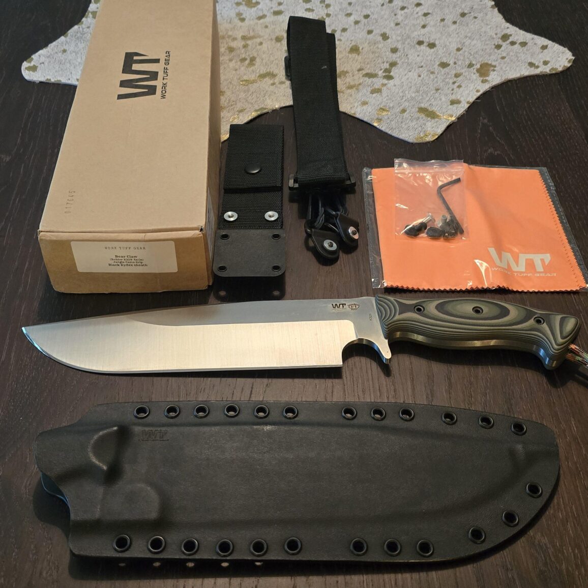 Work Tuff Gear Bear Claw in Bohler K329 Satin Jungle Camo Grip with ...