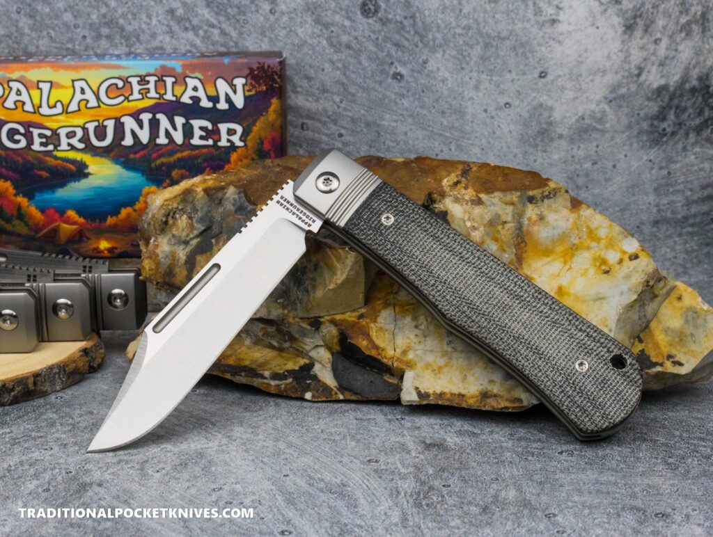 C. Risner Appalachian Ridgerunner: Black Canvas Micarta - Clip Point ...