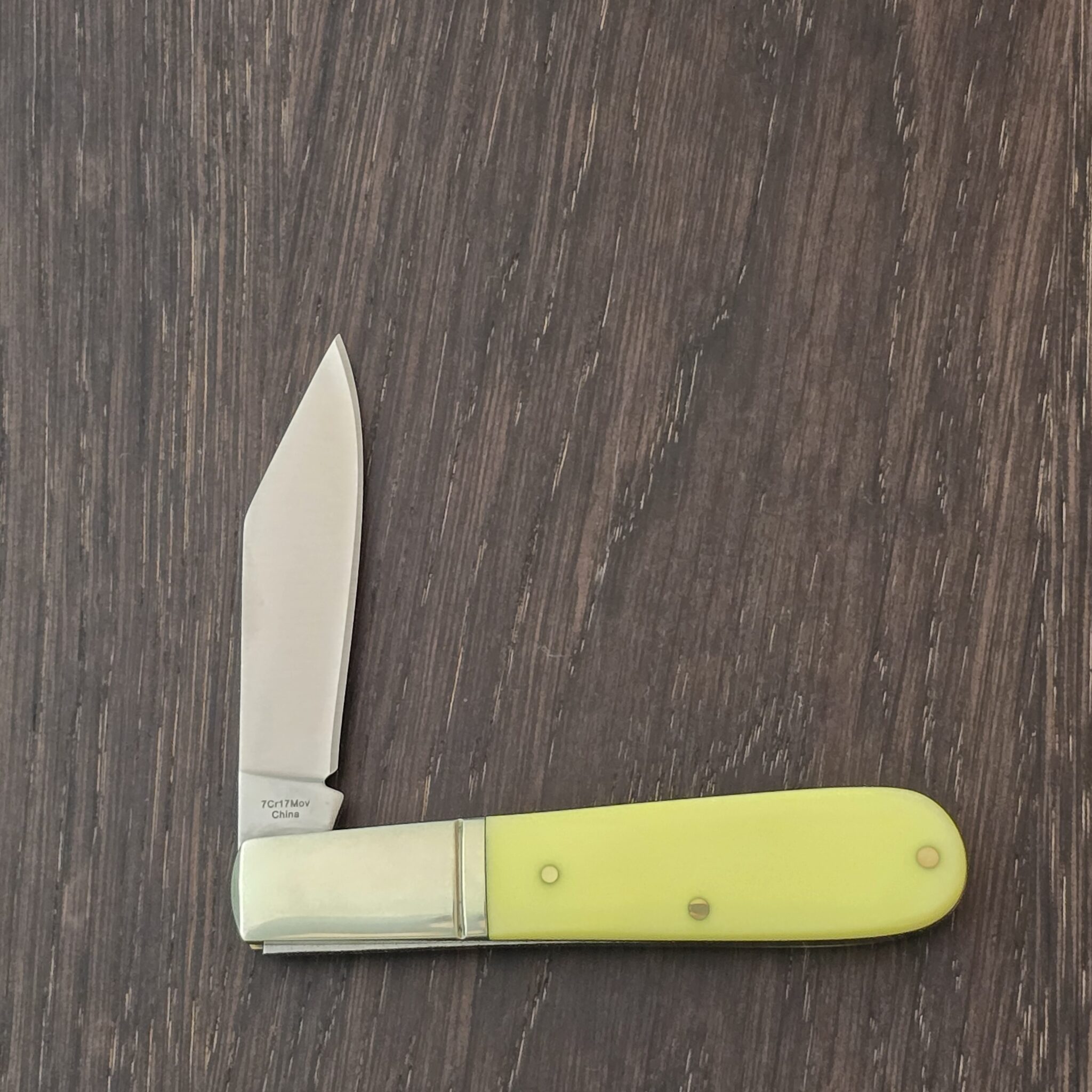 War Eagle Blades in Yellow Delrin and 7CR17MOV For Sale