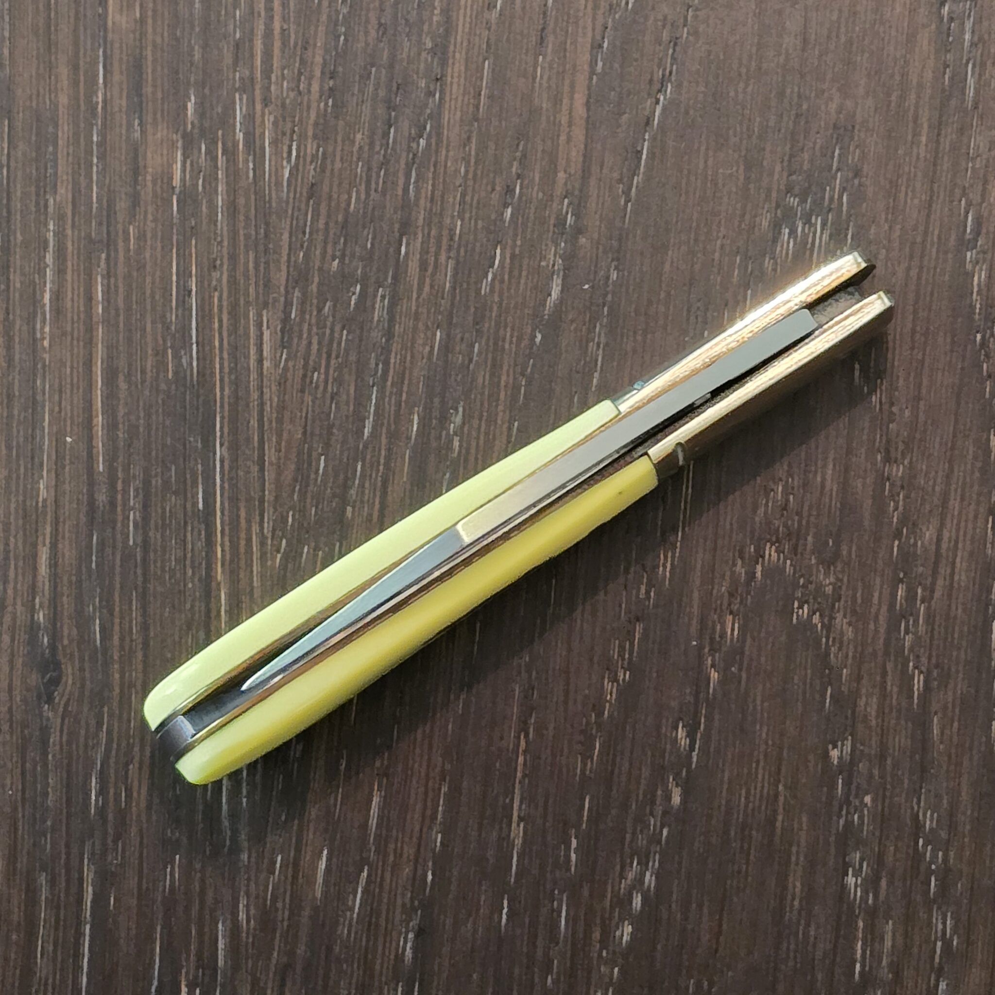 War Eagle Blades in Yellow Delrin and 7CR17MOV For Sale