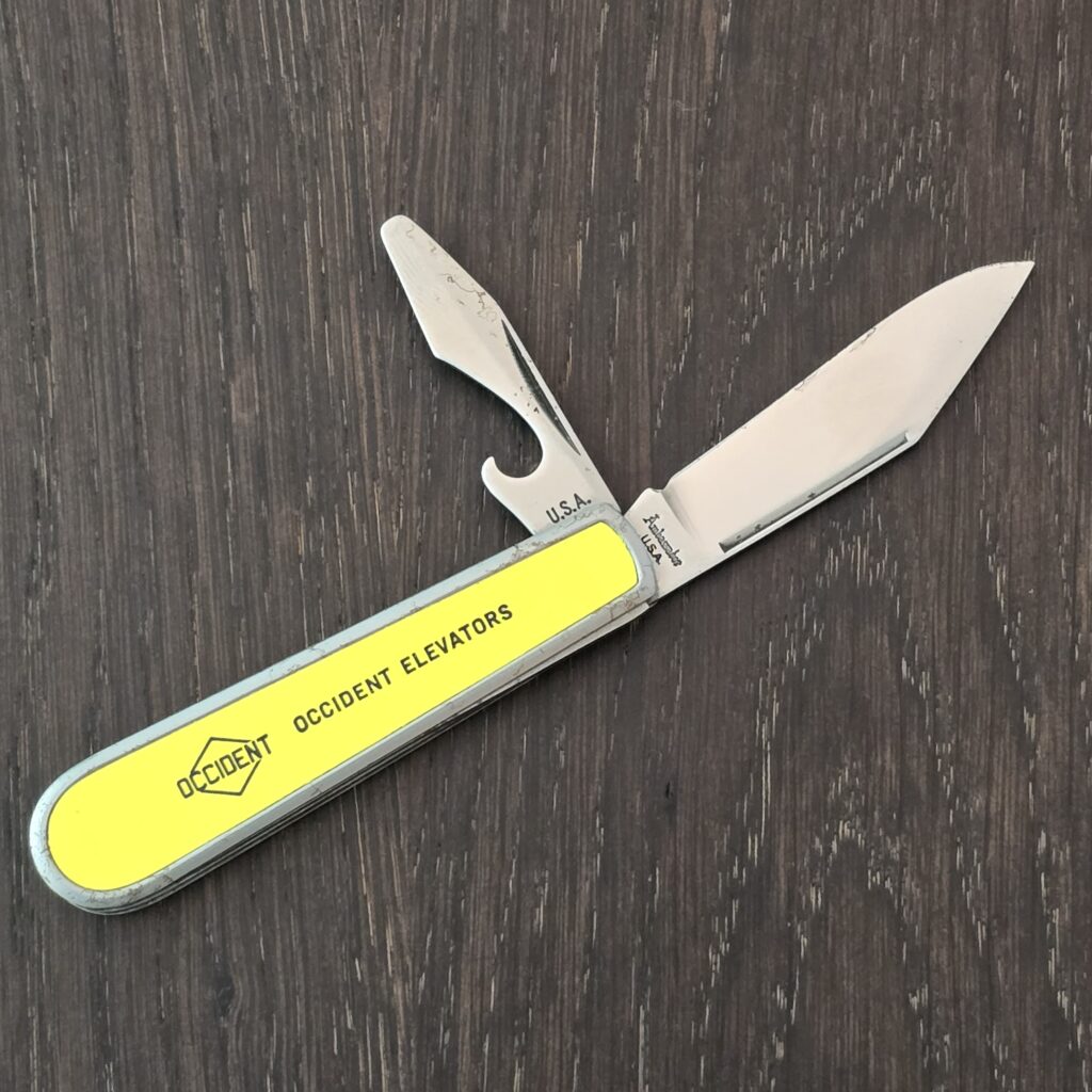 Ambassador USA Vintage Advertising "Occident Elevators" Cap Lifter and ...