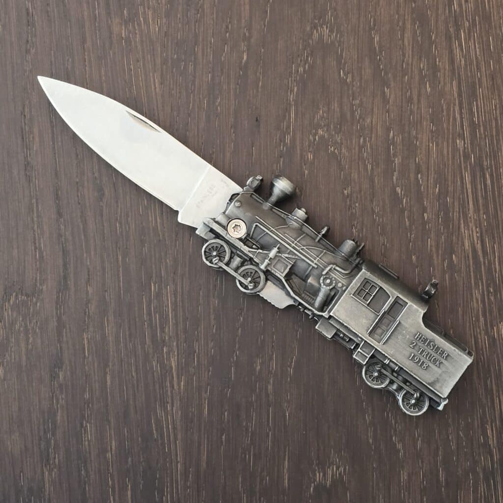 Vintage Heisler 2 Truck 1918 Train Knife " Iron Horse" For Sale - TSA ...
