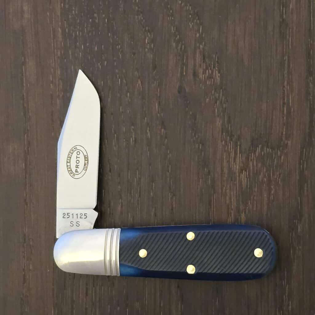 Great Eastern Cutlery #251125 SS Navy Blue Sawcut Bone PROTOTYPE For ...